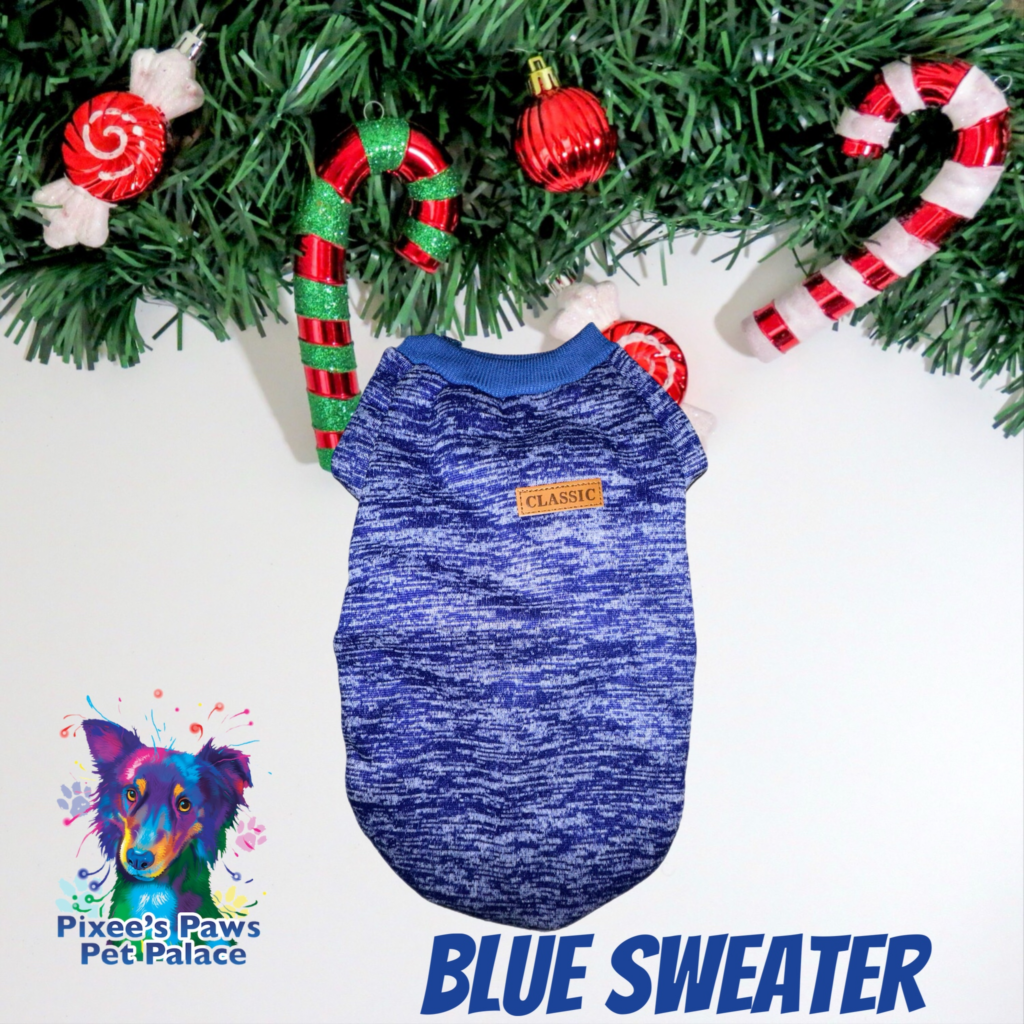 Navy dog sweater - Pixee's Paws Pet Palace - Arlington Texas